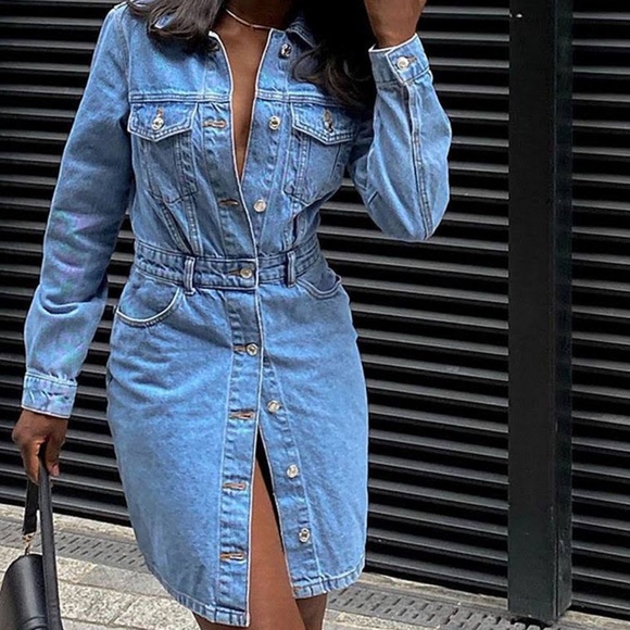 Mavi | Jackets & Coats | Mavi Blue Dido Long Denim Duster Jean Jacket ...